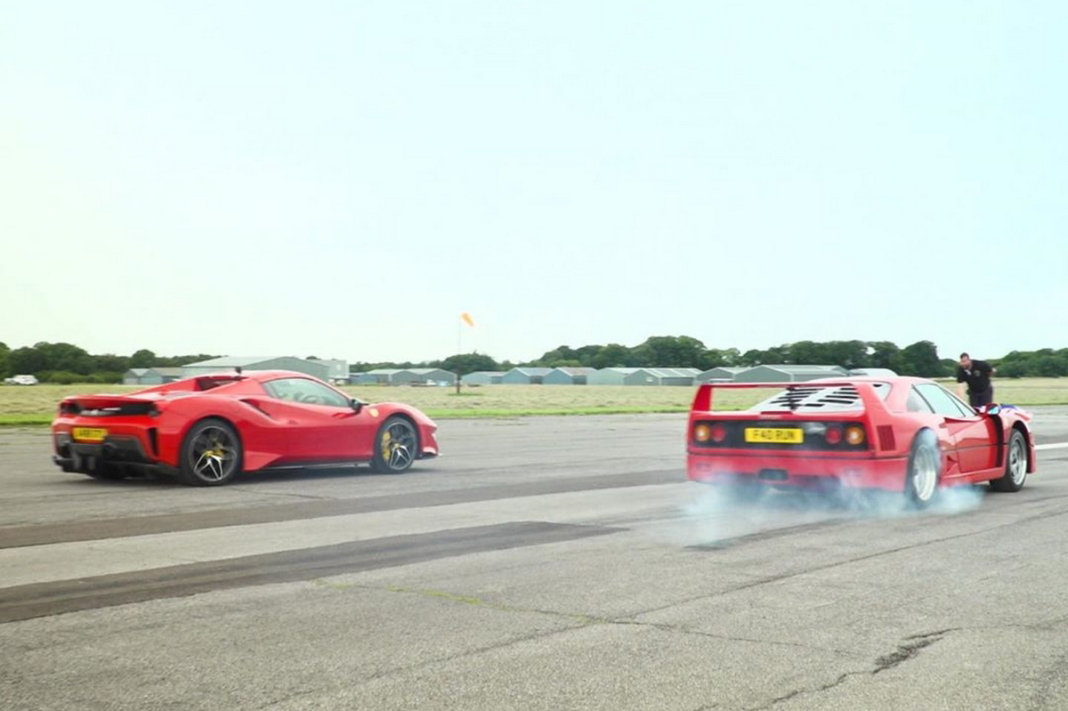 Vídeo: Ferrari F40 contra Ferrari 488 Pista, ¿cuál acelerará más rápido ...