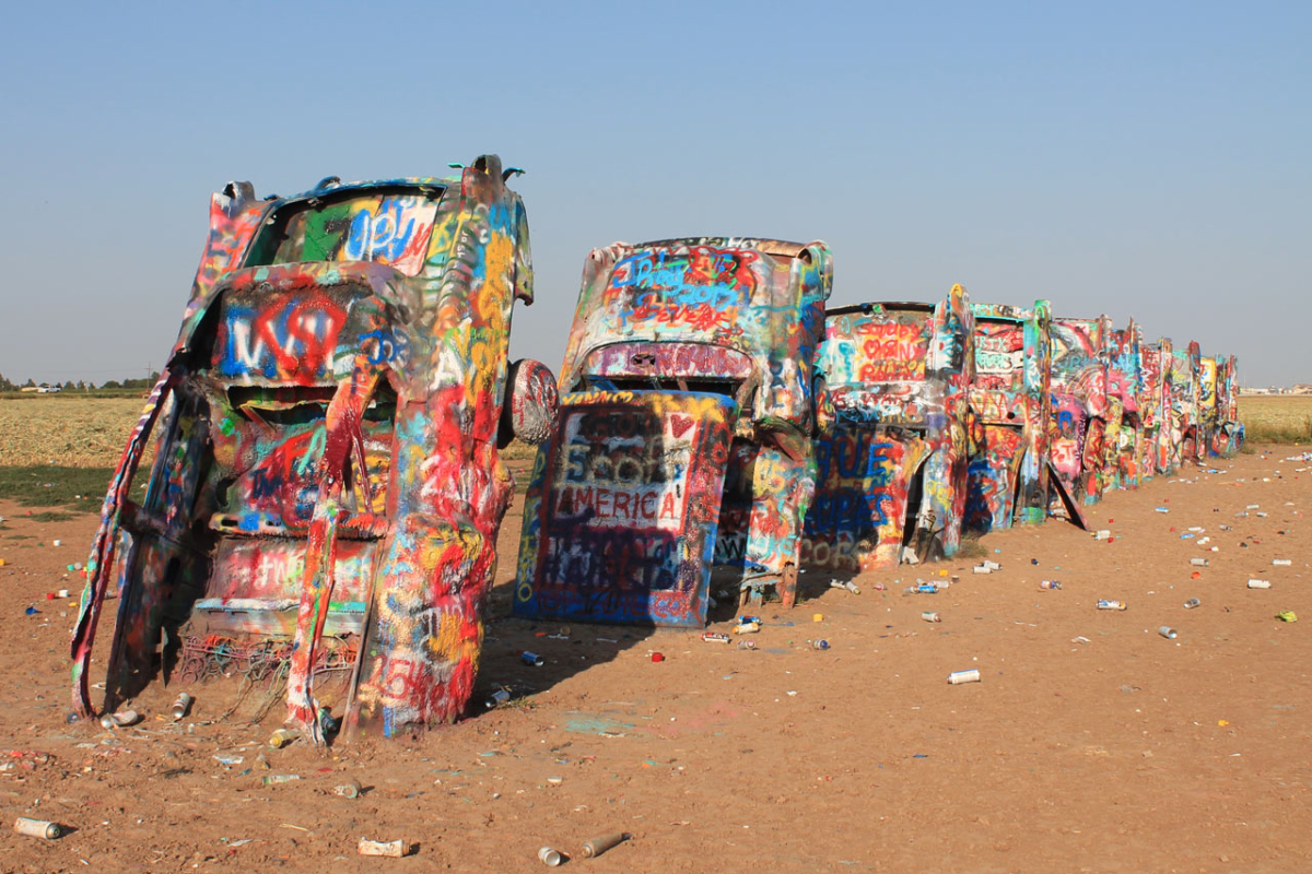 Cadillac Ranch: cuando 10 Cadillac se convierten en una obra de arte ...