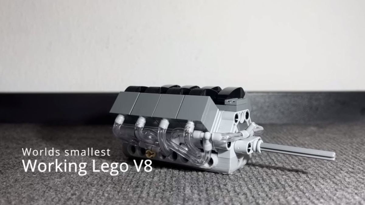 Vídeo: este pequeño motor V8 está fabricado con Lego y funciona