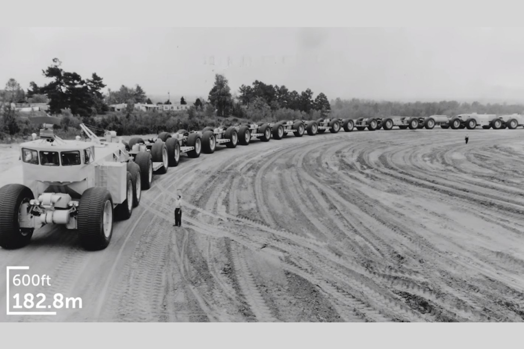 El vehículo más largo de la historia era un tren terrestre que debía ...